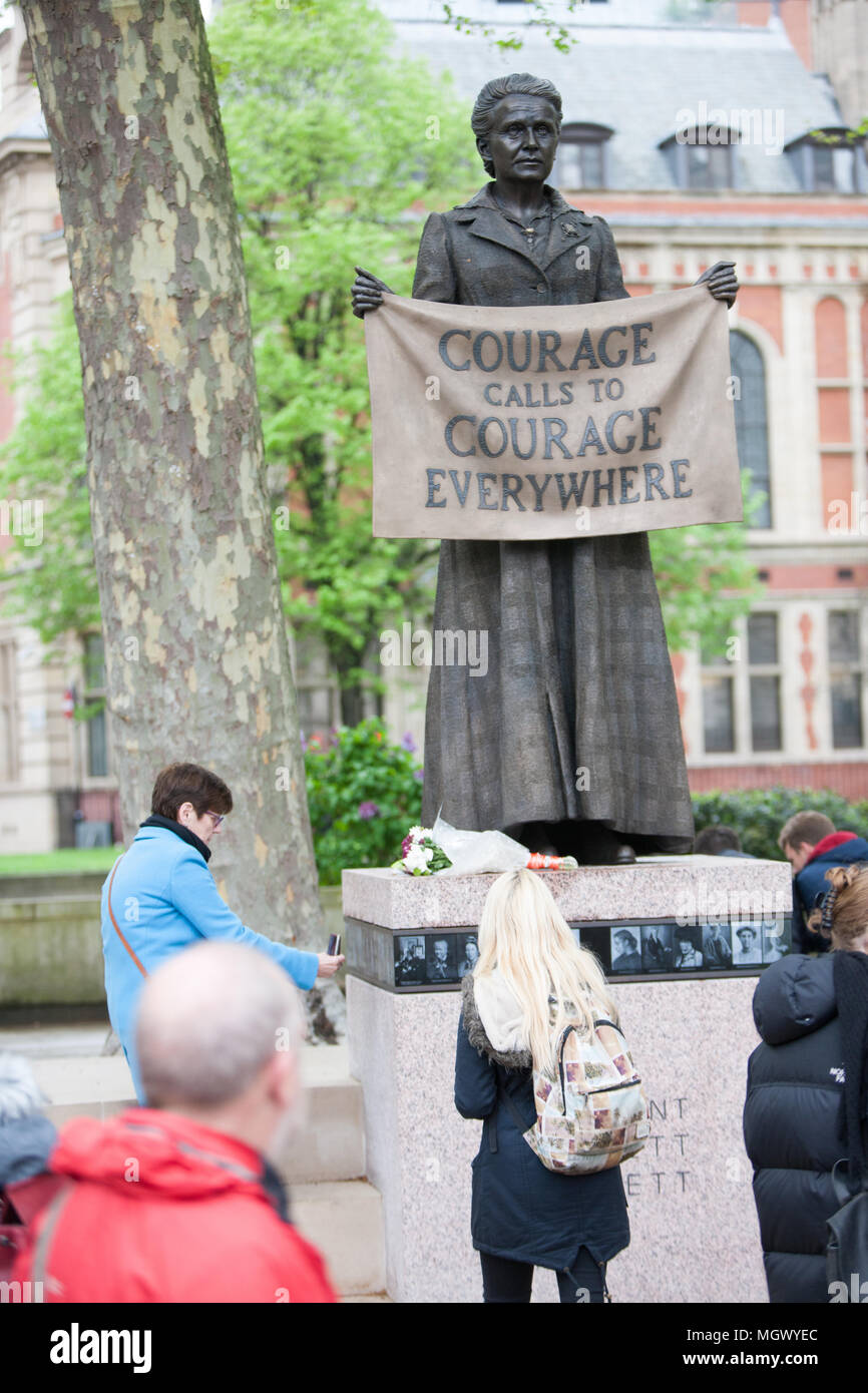 Statue of millicent fawcett detail hi-res stock photography and images ...