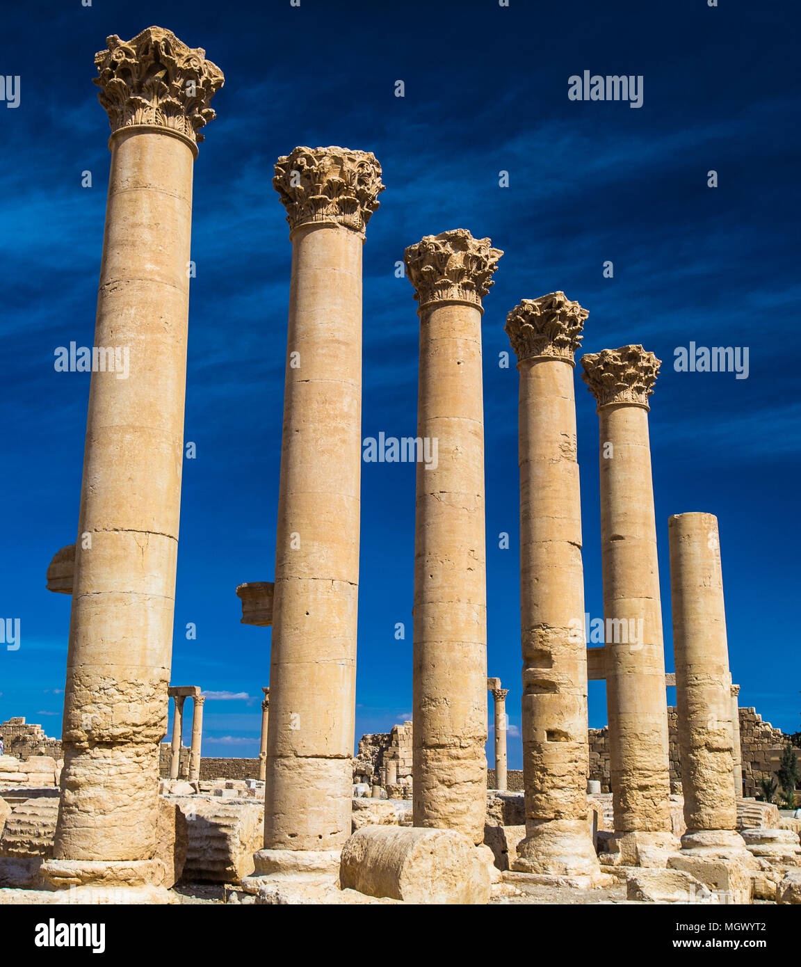 Great Colonnade at Palmyra was the main colonnaded avenue in the ...