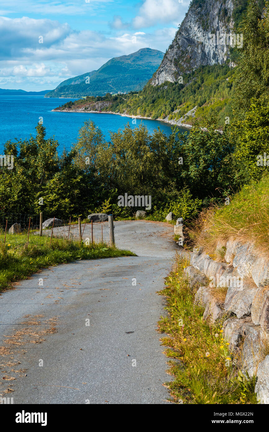 Fjord with mountains landscape (volda, norway Stock Photo - Alamy