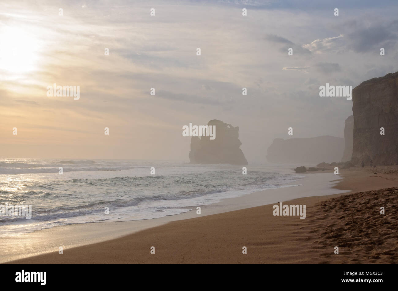 Gentle waves, 70-metre high vertical cliffs and giant limestone stacks ...