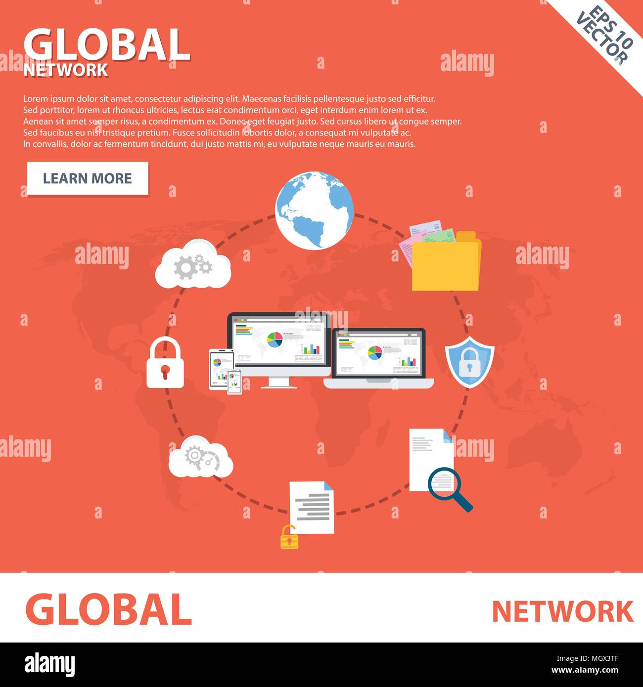 Global network Stock Vector Images - Alamy