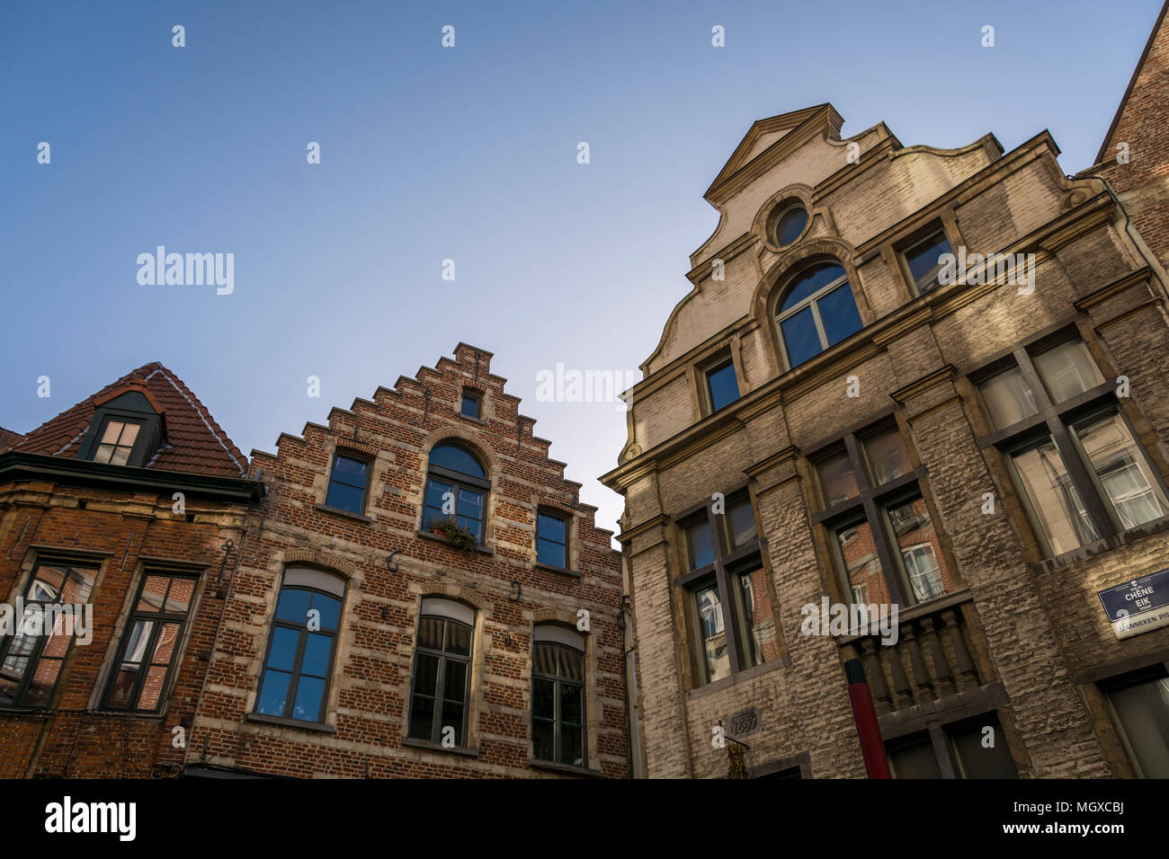 A typical Flemish building facade in Brussels, Belgium Stock Photo - Alamy