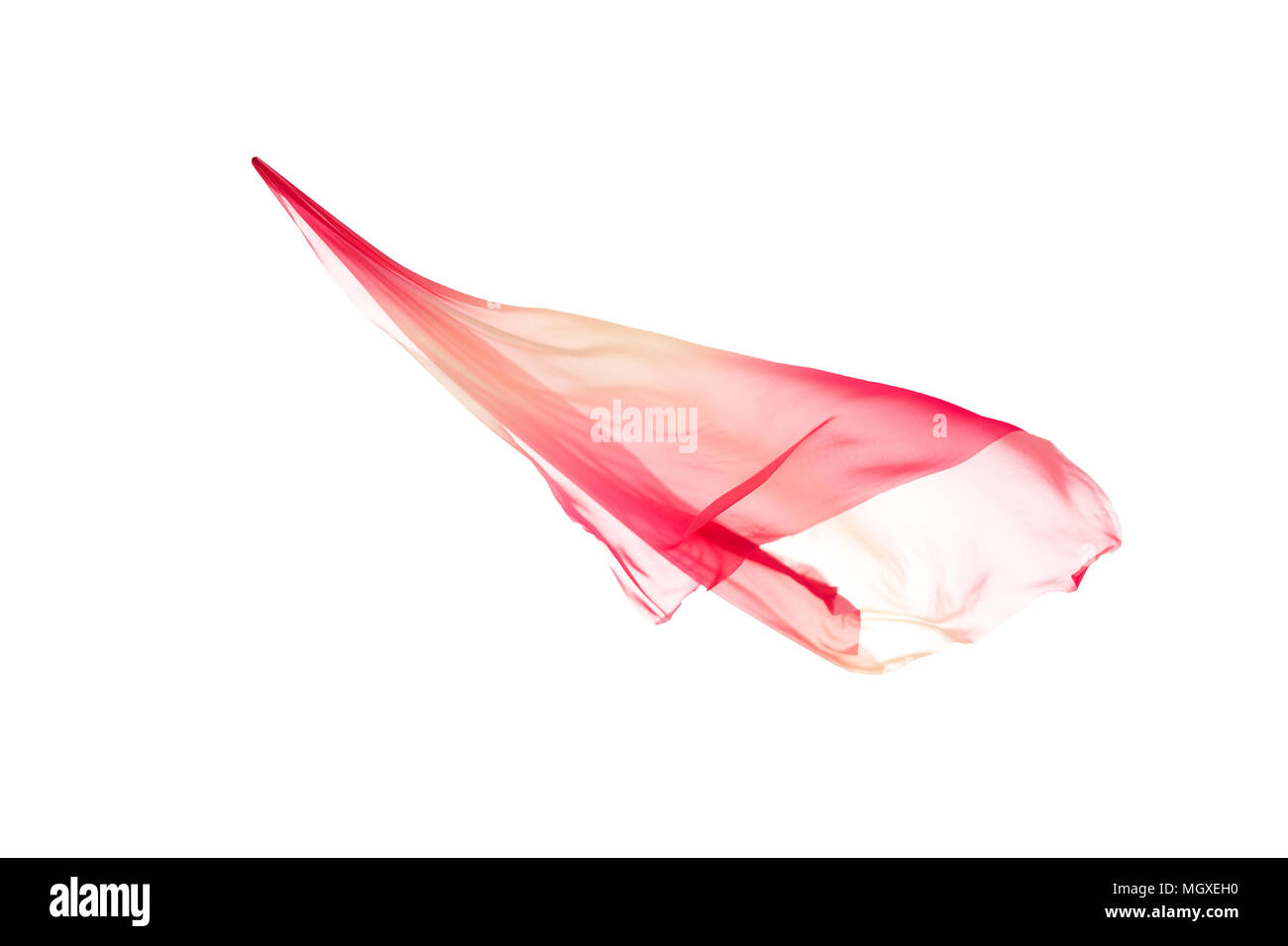 flying fabric separated on white background Stock Photo - Alamy