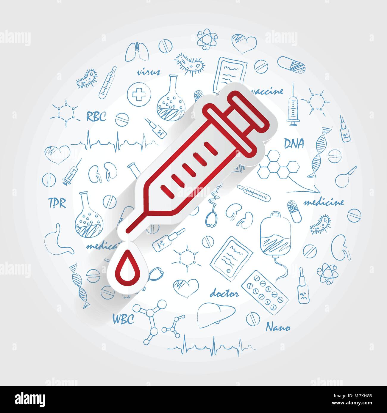 Icons For Medical Specialties. Immunology And Vaccine Concept. Vector ...