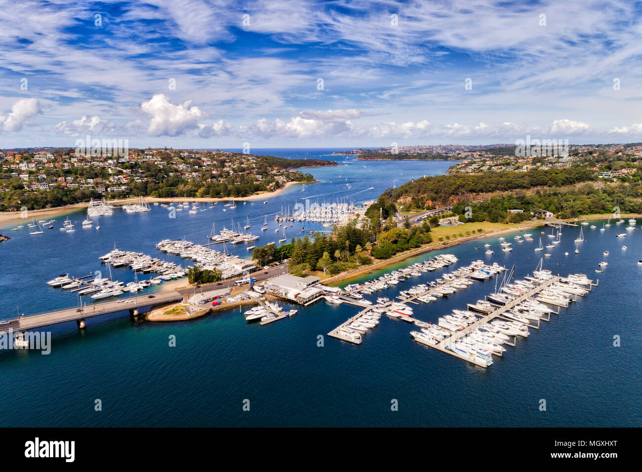 West spit marina and Yacht club near the Spit Bridge on Sydney middle ...
