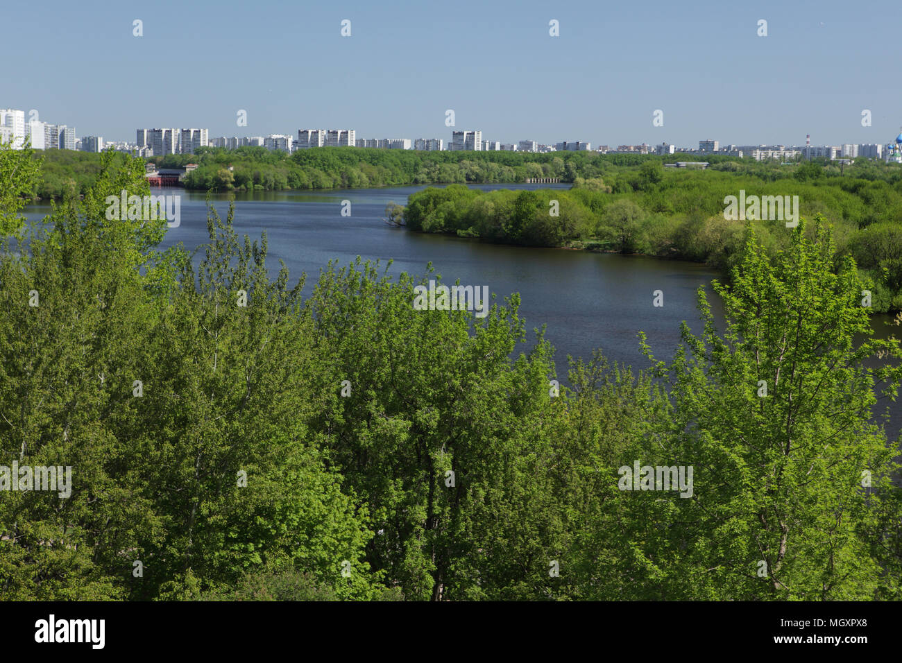 Landscape Moscow river in Kolomenskoye, Moscow, Russia Stock Photo - Alamy