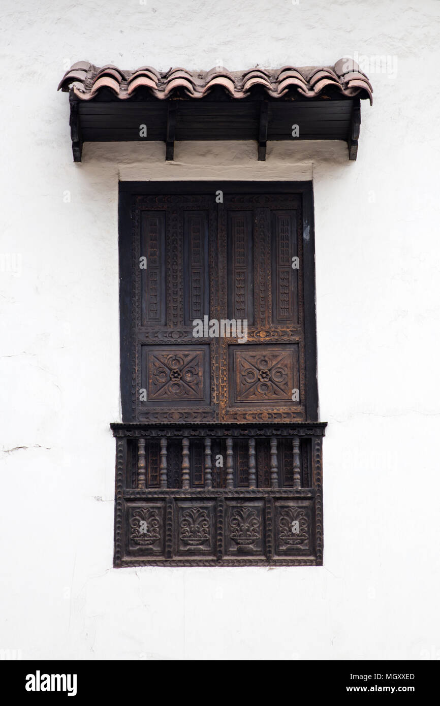 View at traditional window from Cusco, Peru Stock Photo - Alamy
