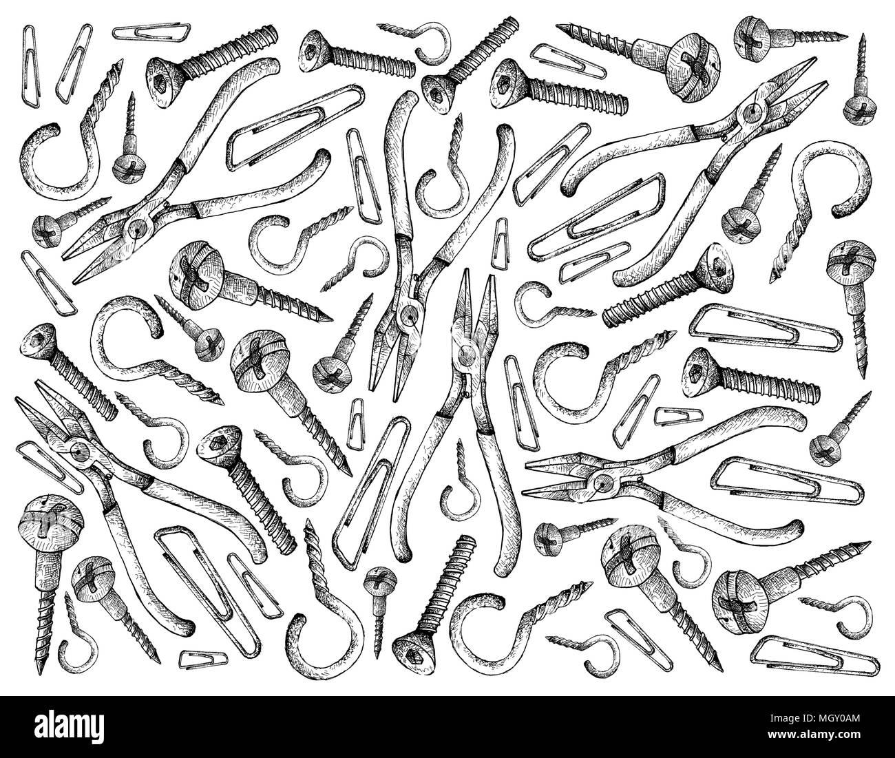 Manufacturing and Industry, Illustration Wallpaper Background of Hand ...