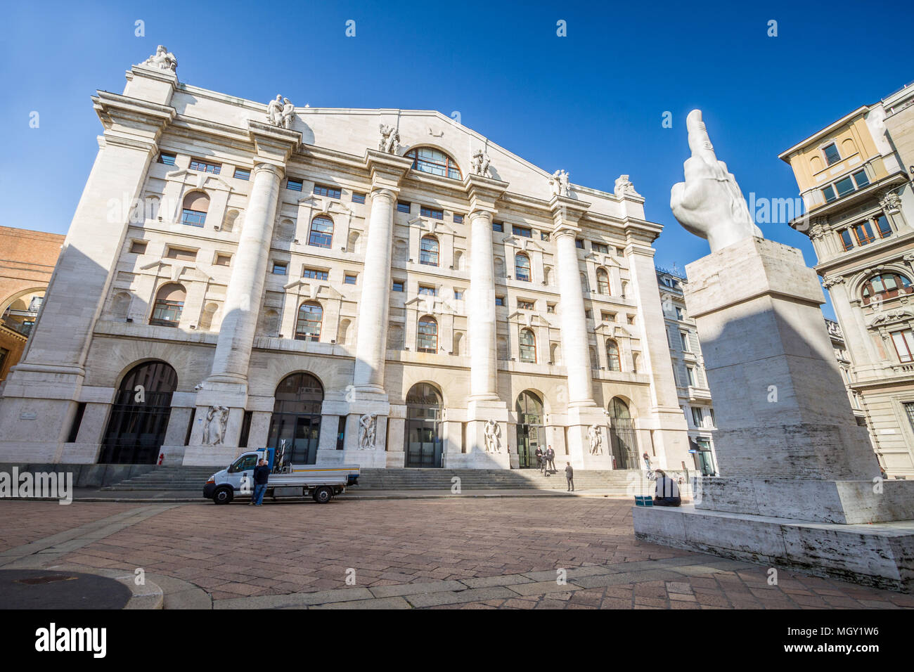 Milan, March 2018: Italian Stock Exchange (Borsa Italiana) also known ...