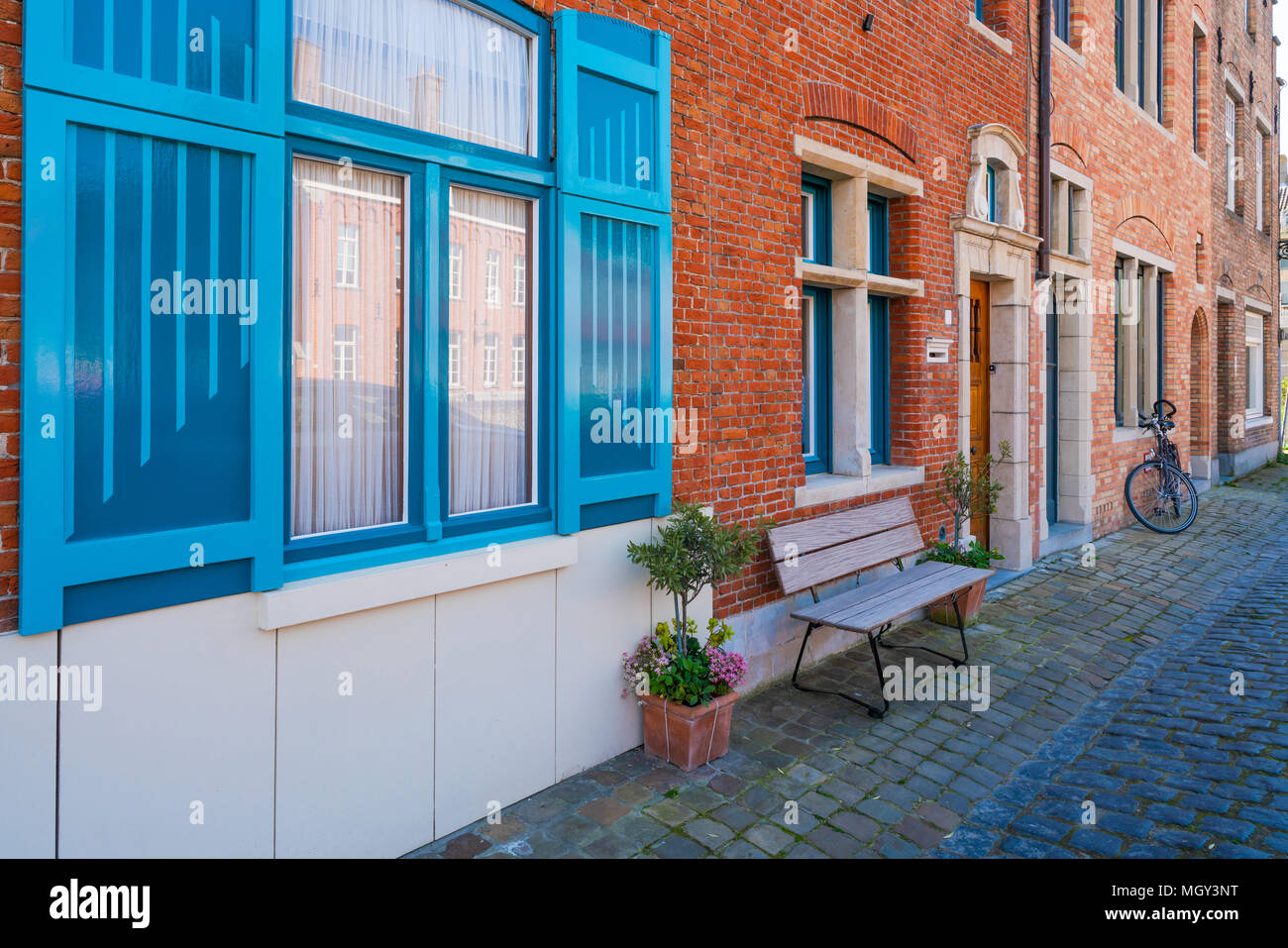Colorful old buildings in Bruges, Belguim Stock Photo - Alamy