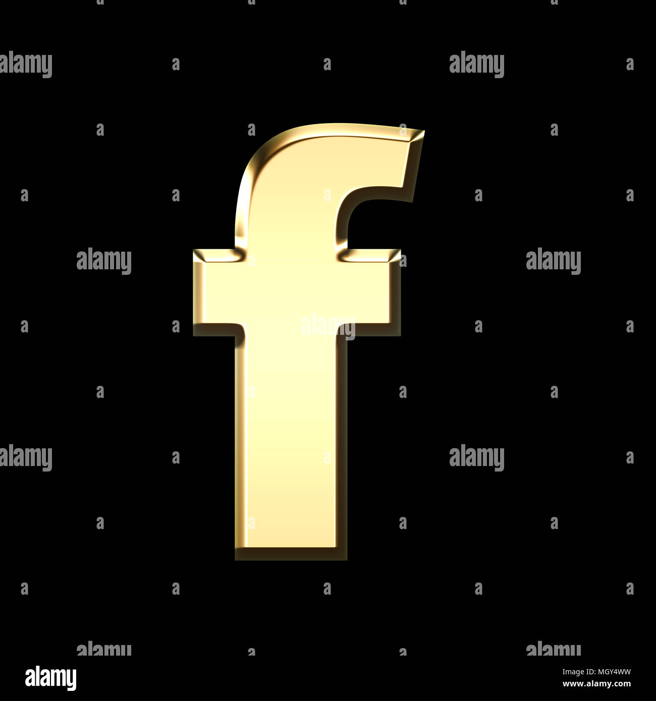 golden english letter f on black background Stock Photo - Alamy