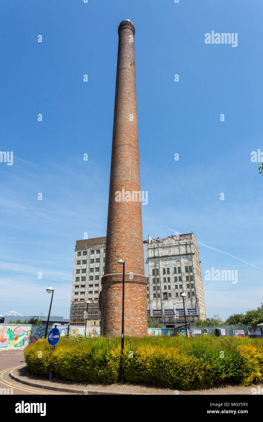 London, United Kingdom - June 11, 2015: A remnant of the industrial ...