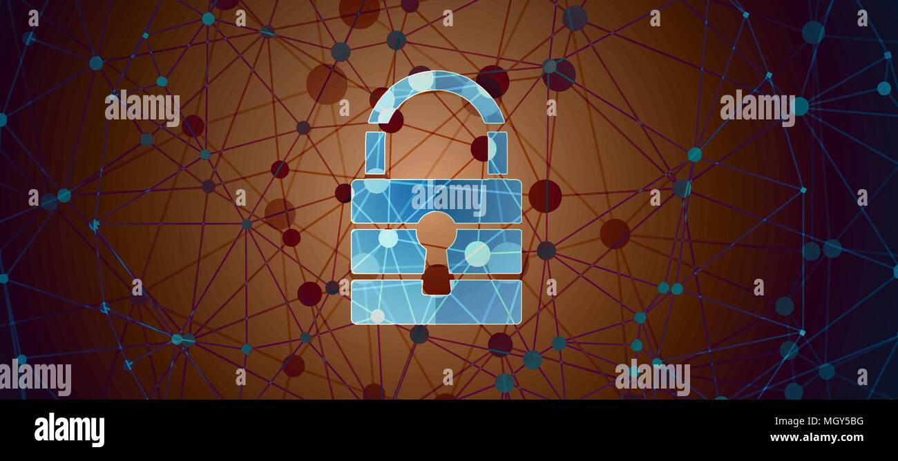Technology security concept. Modern safety digital background ...