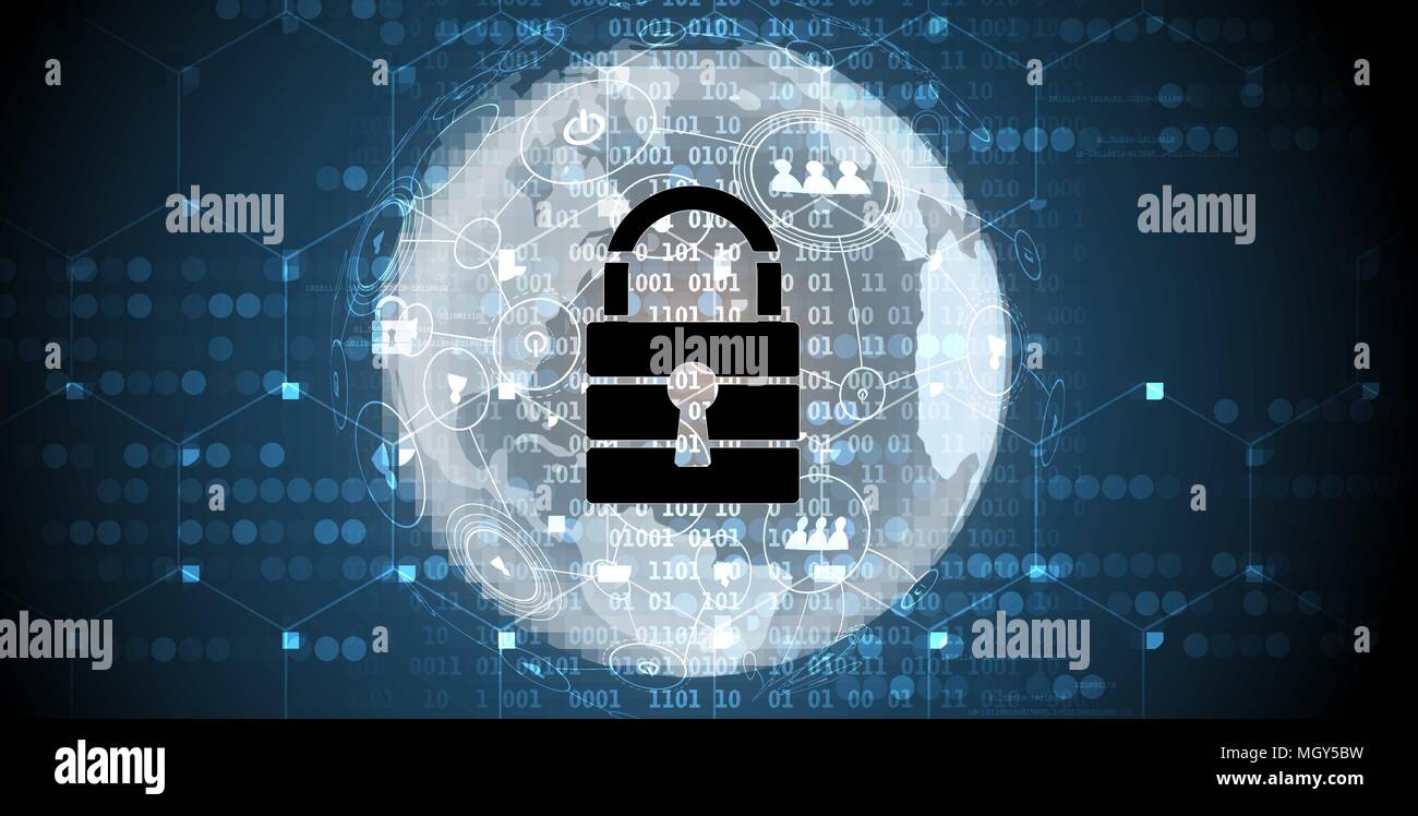 Technology security concept. Modern safety digital background ...