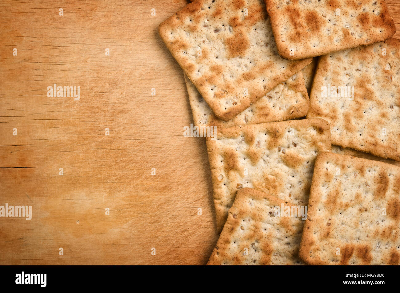Salted crispy crackers isolated hi-res stock photography and images - Alamy