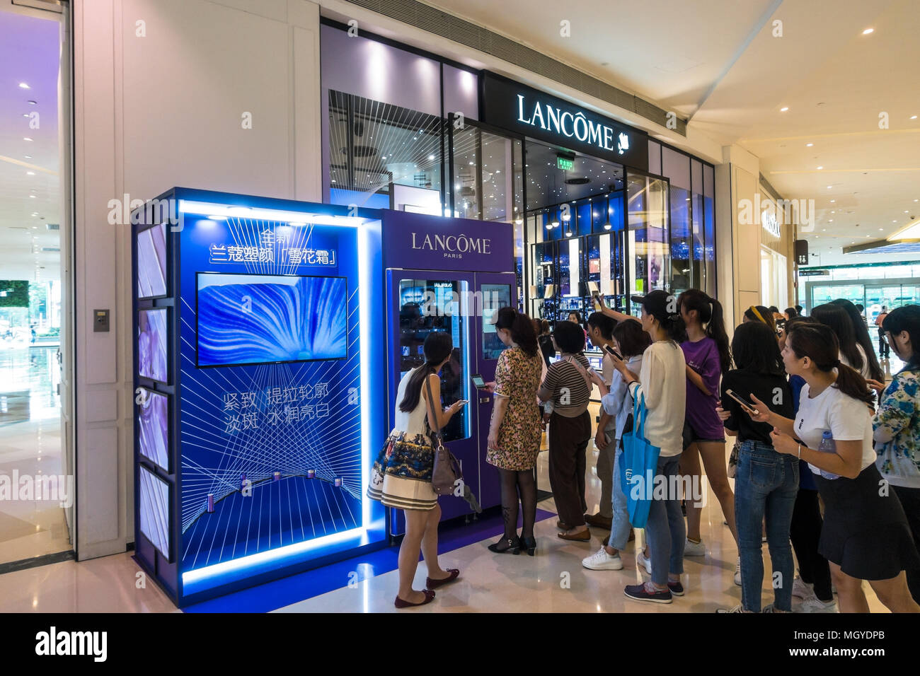 Lancome vending machine selling beauty products in China Stock Photo ...