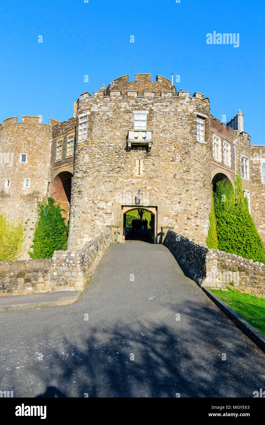 England, Dover castle. Constable's Gate, built circa 1220, by Hubert de ...