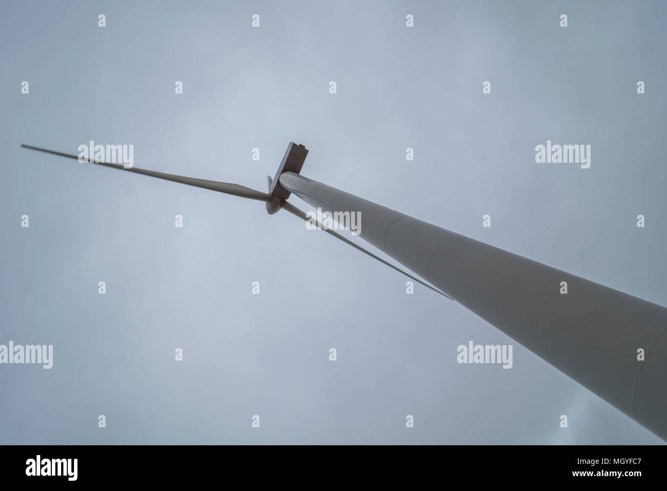 wind turbine with fog Stock Photo - Alamy