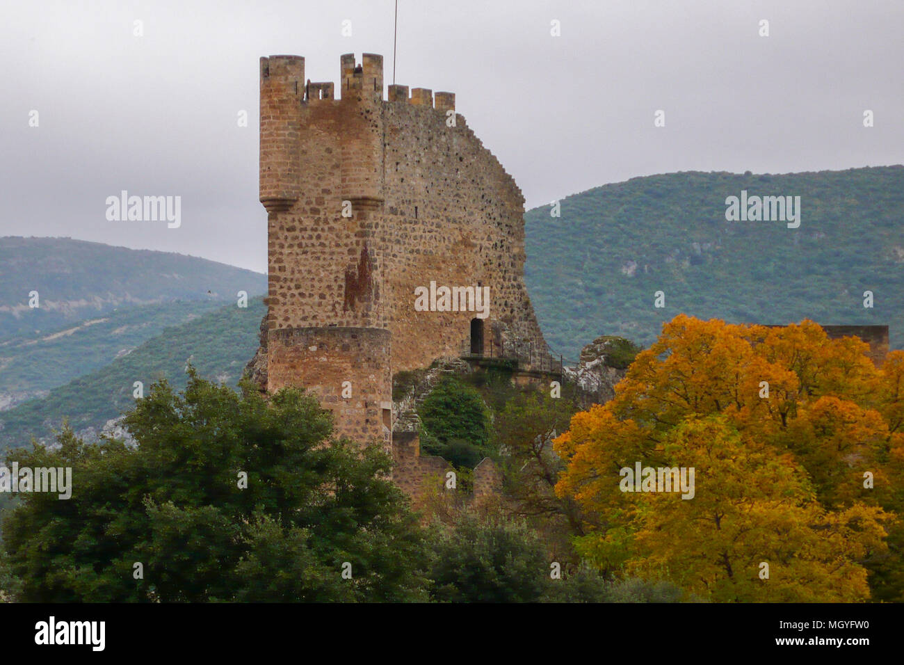 castle in Frias Spain Stock Photo - Alamy