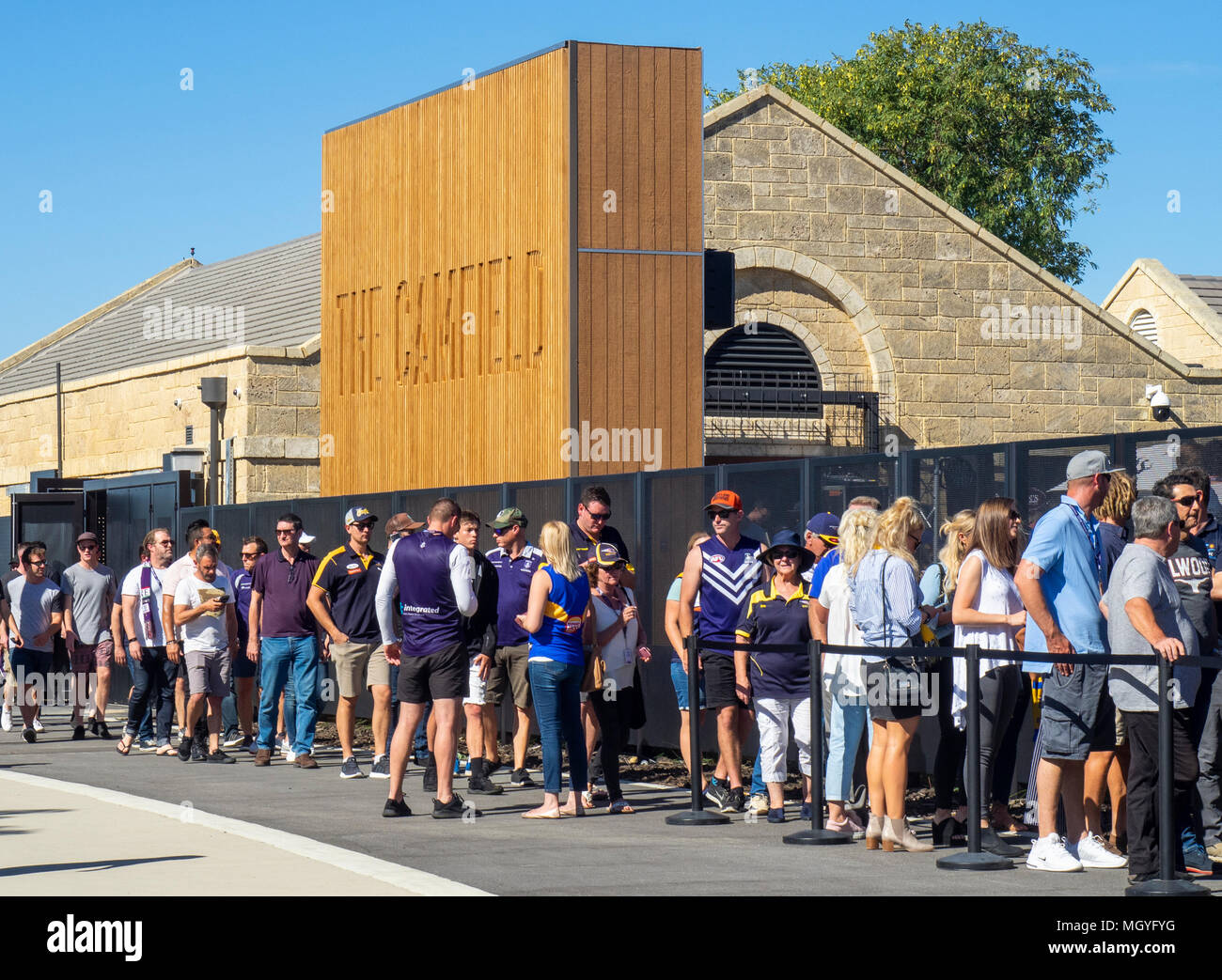 Football fans outside the australia bar hi-res stock photography and ...