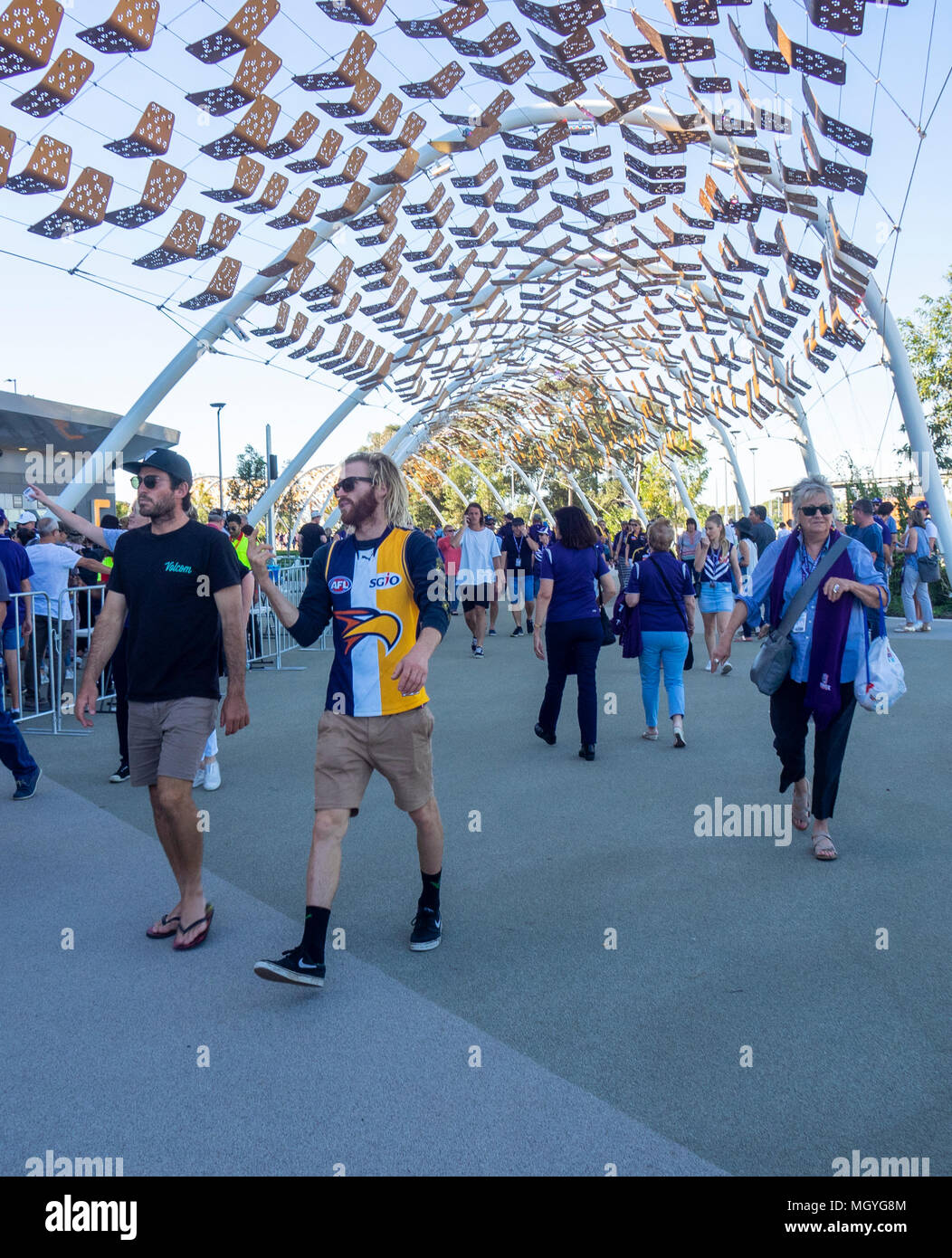 AFL Australian Rules Football fans going to the first derby of ...