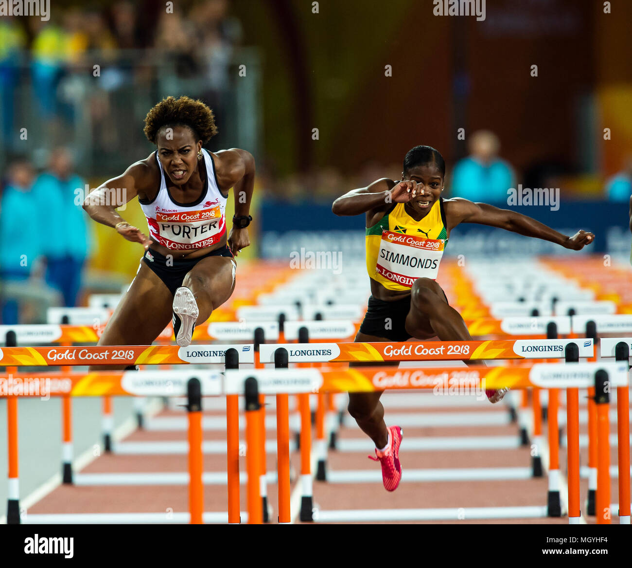 Women's 100m Hurdles-Commonwealth Games 2018 Stock Photo - Alamy
