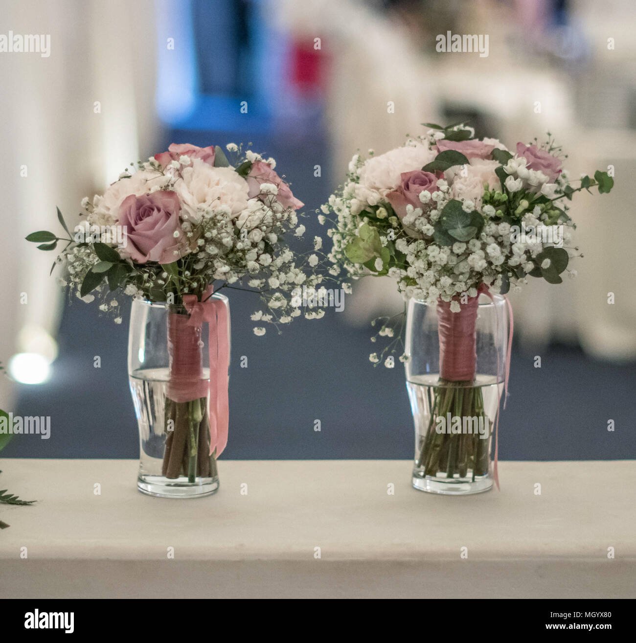 Wedding flower decorations Stock Photo - Alamy