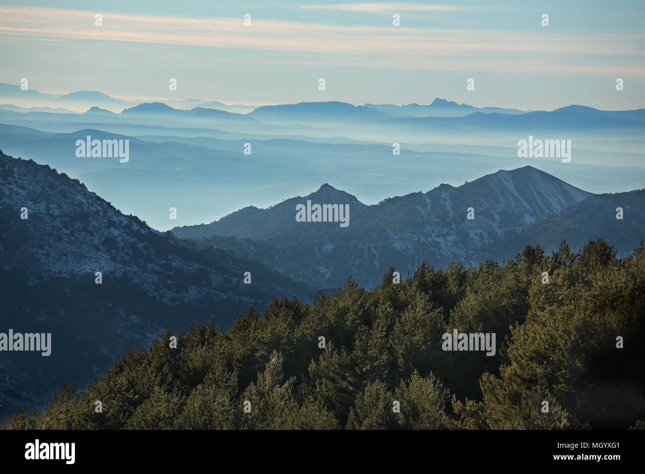 Mountain landscape of Sierra Nevada, Spain Stock Photo - Alamy
