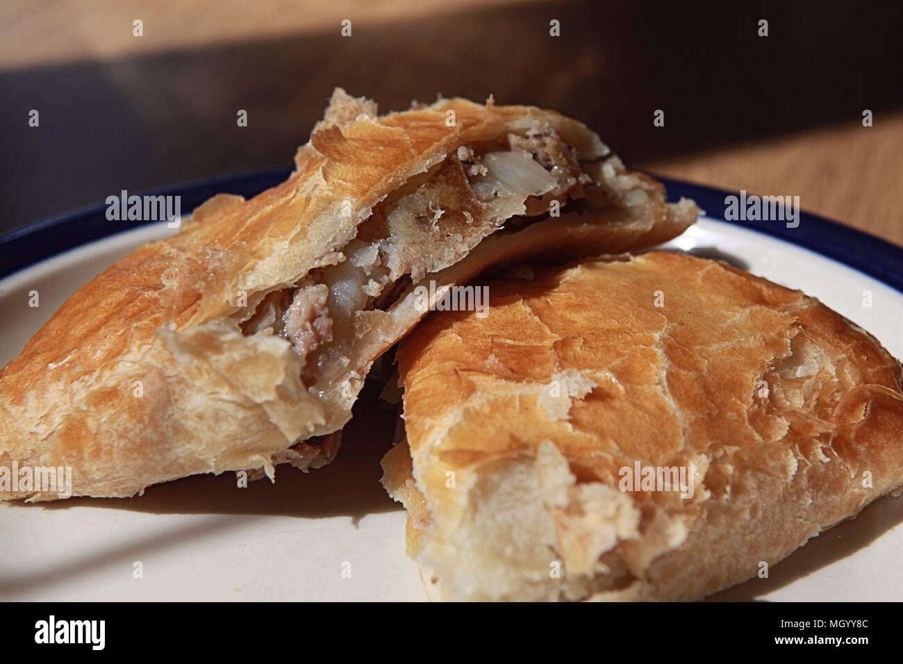 Freshly cooked Cornish Pasty Stock Photo - Alamy