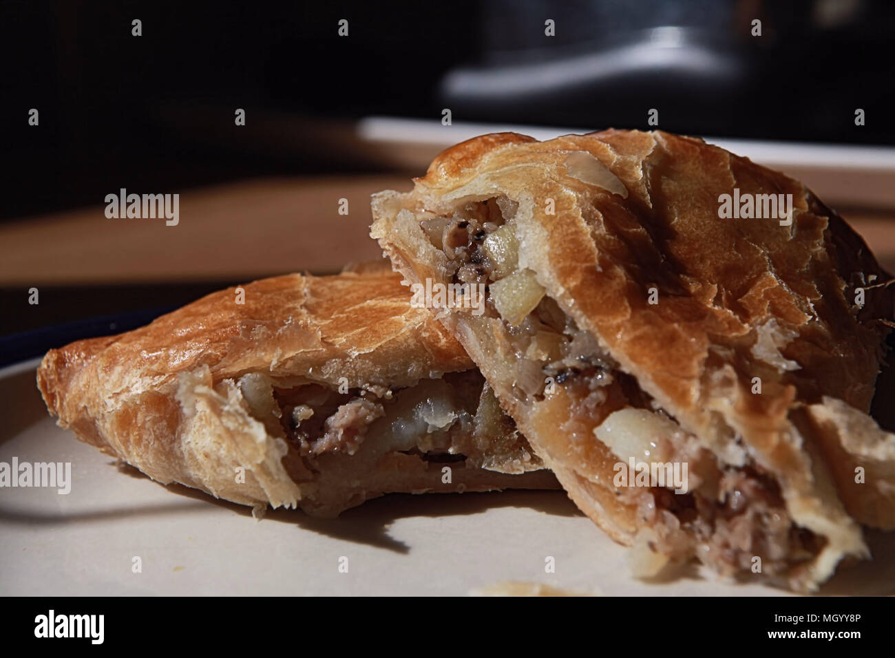 Freshly cooked Cornish Pasty Stock Photo - Alamy