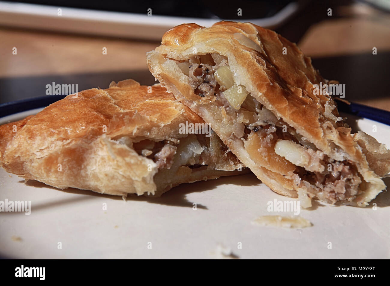Freshly cooked Cornish Pasty Stock Photo - Alamy