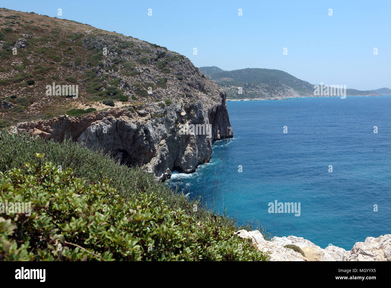 Turkish Mediterranean coasline at summer Stock Photo - Alamy
