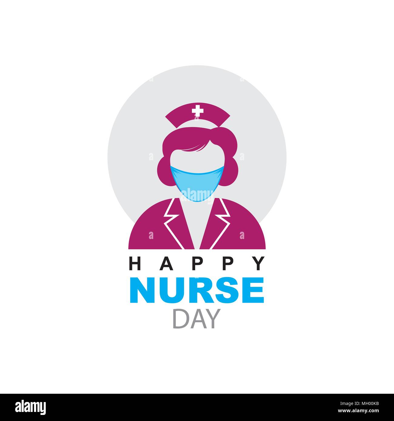 International Nurses Day, May 12. Vector illustration of happy nurse ...