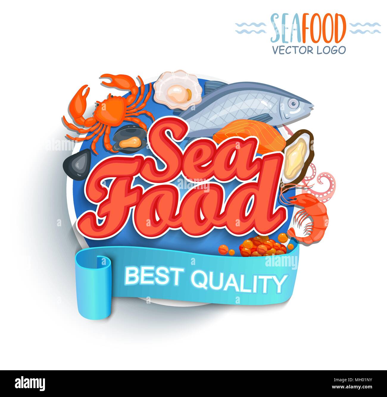 Seafood sign Stock Vector Images - Alamy