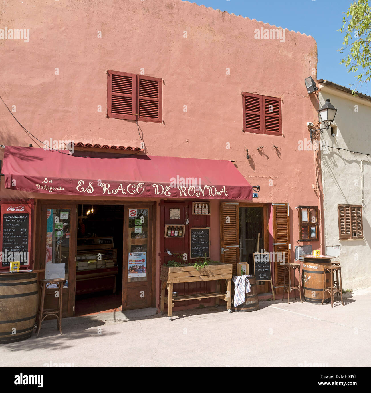 Alcudia, Mallorca, Balearic Island, Spain. 2018. Restaurant inside the ...