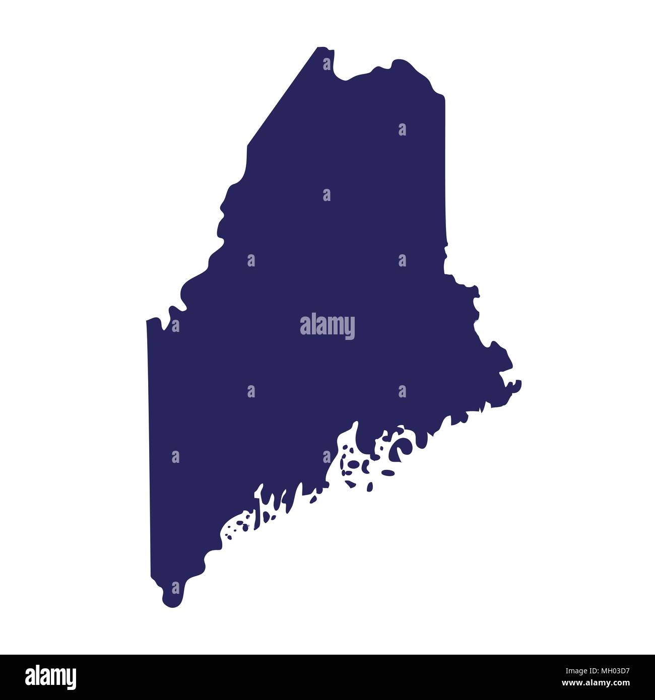 map of the U.S. state of Maine vector Stock Vector Image & Art - Alamy