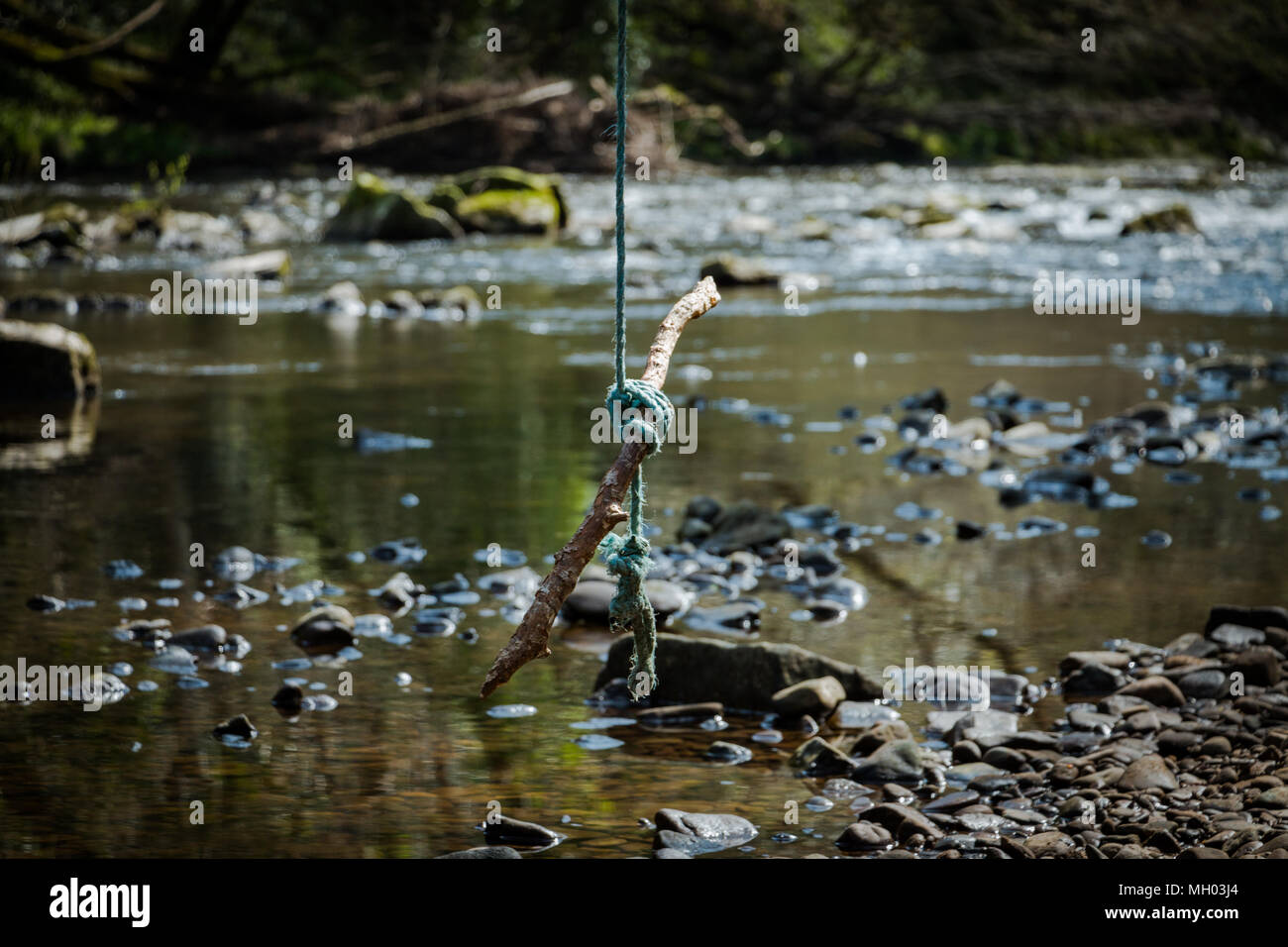 Rope swing over river hi-res stock photography and images - Alamy