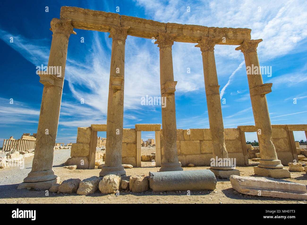 Roman ruins of Palmyra, Syria. UNESCO World Heritage Stock Photo - Alamy