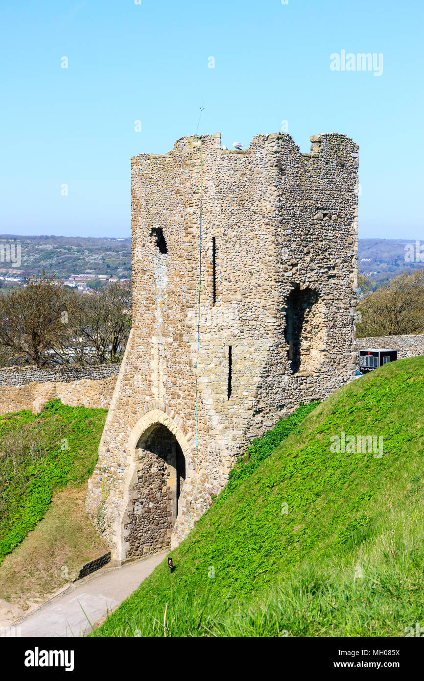 Dover castle, England. Colton's gate, built by King John, gateway and ...