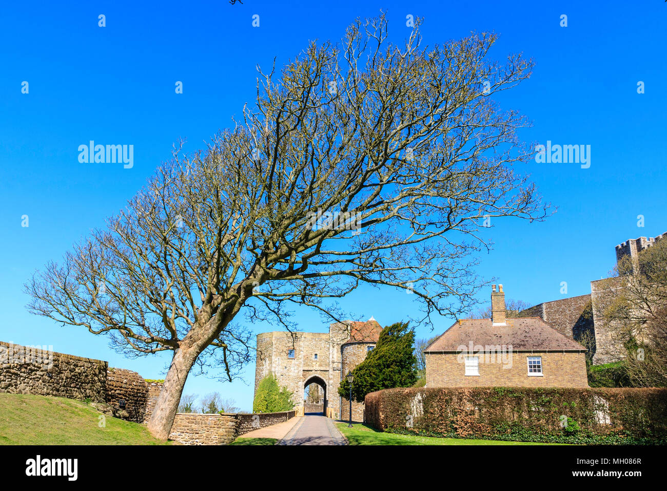Dover castle, England. Peverell's Gate, built by King John, circa 13th ...