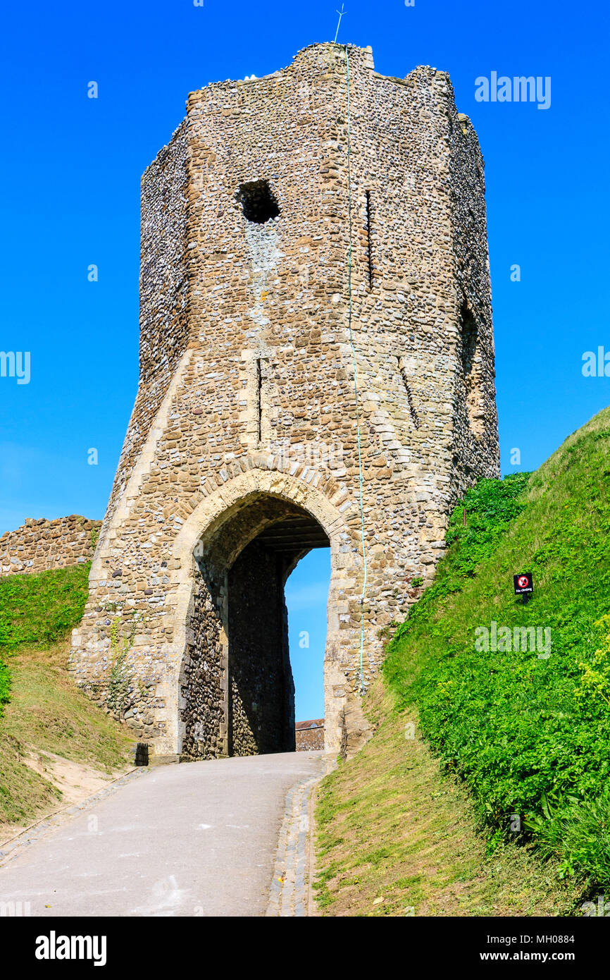 Dover castle, England. Colton's gate, built by King John, gateway and ...
