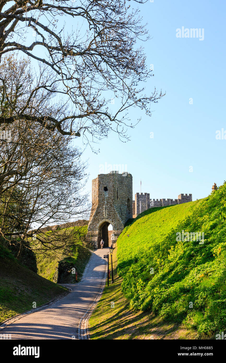 Dover castle, England. Colton's gate, built by King John, gateway and ...