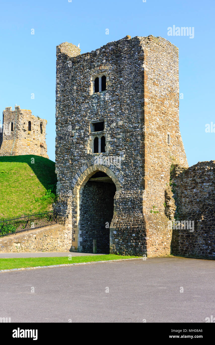 Dover castle, England. Colton's gate, built by King John, gateway and ...