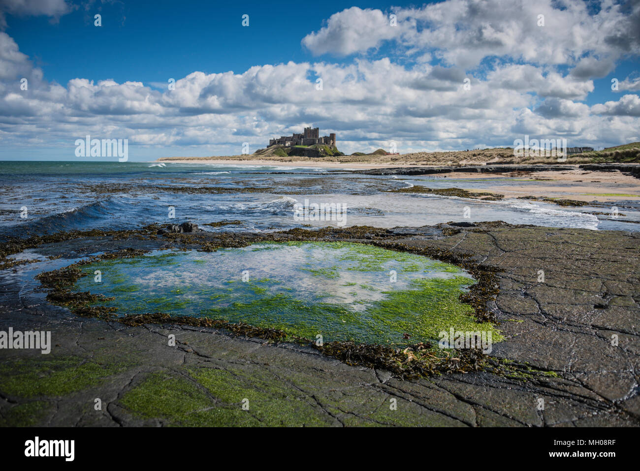 Rockpool, Bamburgh Beach, Northumberland, UK Stock Photo - Alamy