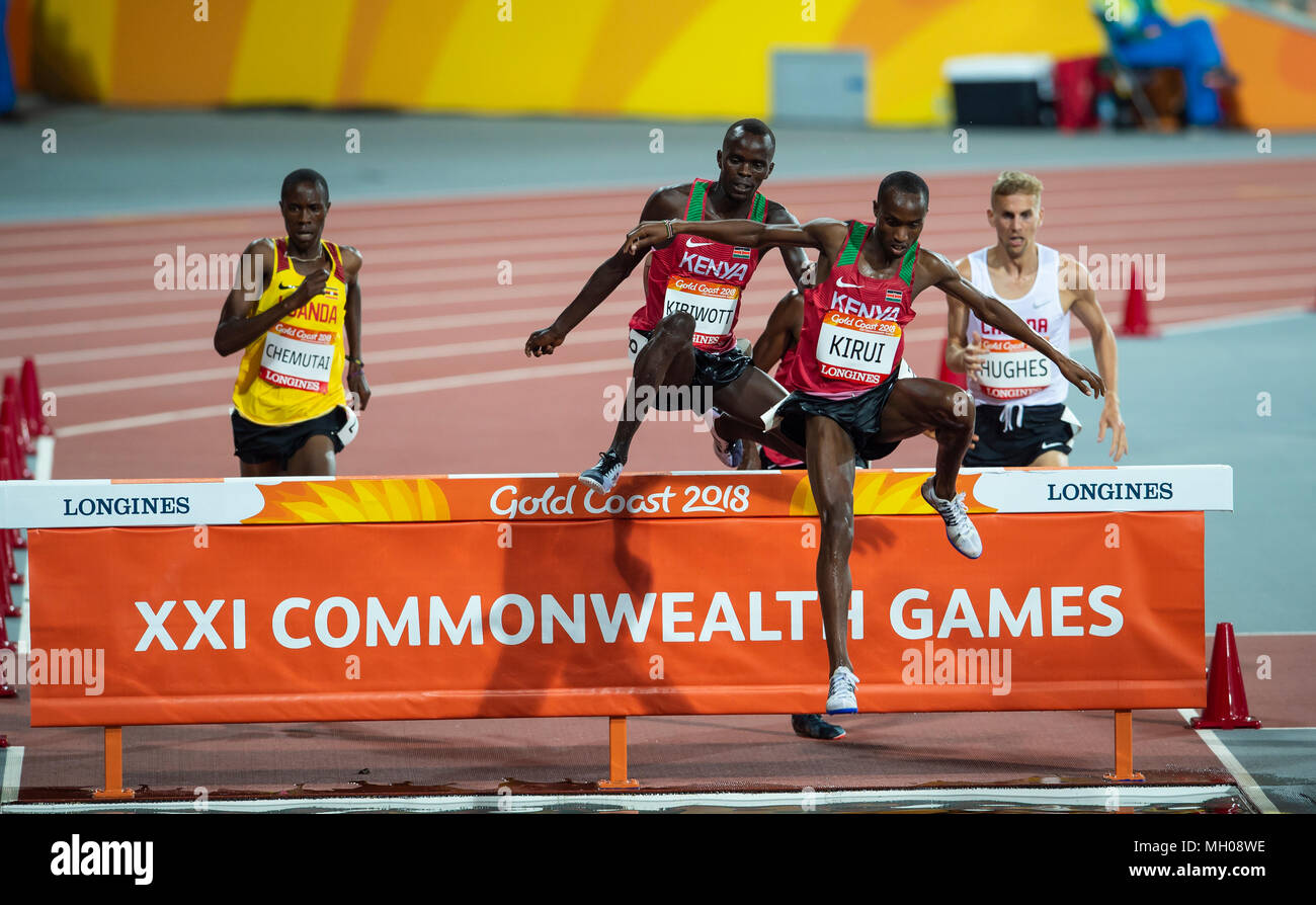 Men's 3000m Steeplechase Final-Commonwealth Games 2018 Stock Photo - Alamy