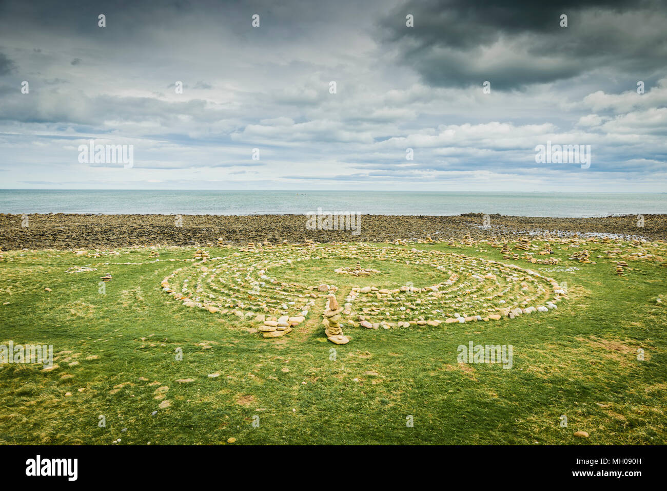 Holy Island rock balancing, Northumberland, UK Stock Photo - Alamy