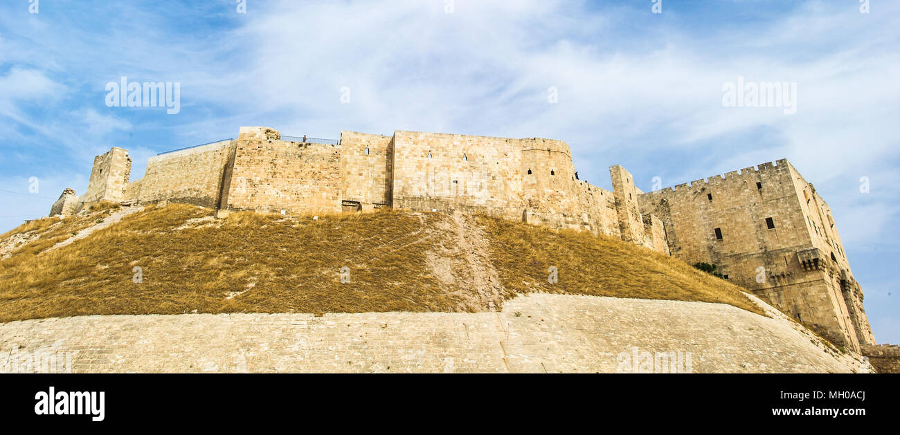Aleppo castle on the hill, in Syria Stock Photo - Alamy