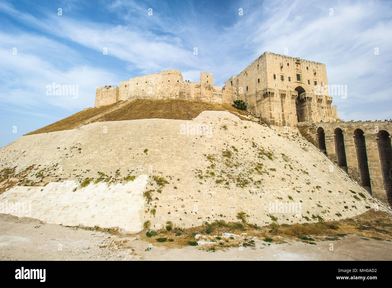 Aleppo castle on the hill, in Syria Stock Photo - Alamy
