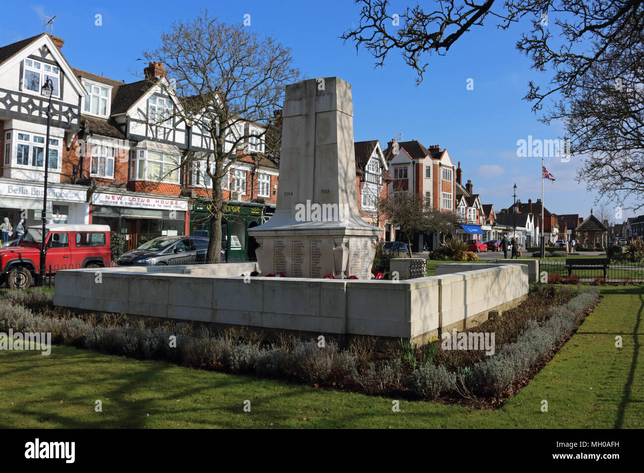 War Memorial Cranleigh village in Surrey. The largest village in ...