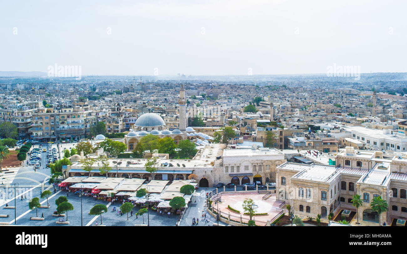 Panoramic view of Aleppo, Syria Stock Photo - Alamy